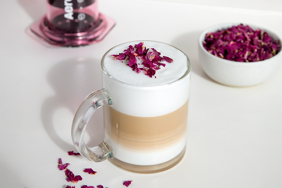 AeroPress Rose Latte Recipe | Floral & Aromatic Coffee