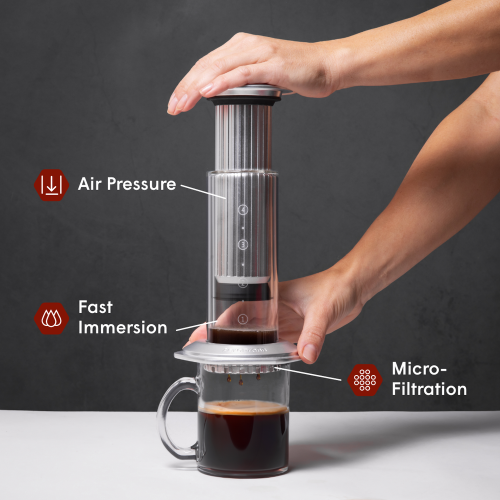 AeroPress Premium Coffee Maker | Glass and Metal Coffee Maker